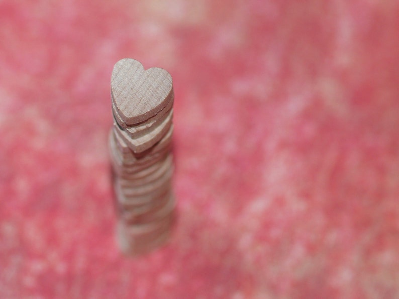 25 Mini Hearts ... 1/2" (13mm) Wooden Hearts Wedding Decor Table ...
