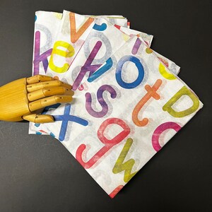 Abcs Tissue Wrap - Alphabet Rainbow Colors 15x20 or 20x30 Product ...