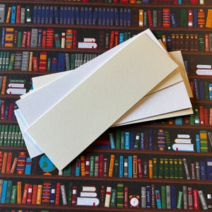 Blank Bookmarks - 25 Bright White or Natural Book Marks Draw Paint ...