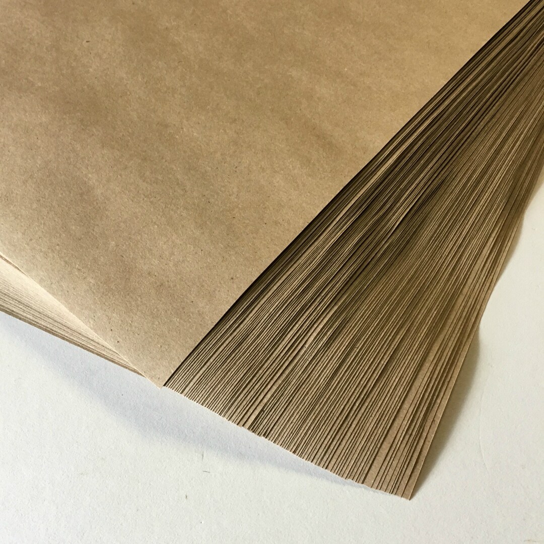 Kraft Paper Sheets 100 Full 8.5 X 11 Grocery Bag Brown 50lb DIY Belly ...