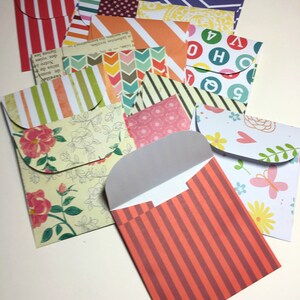 Square Mini Envelopes - Handmade 3.25" Envelopes Small Assortment ...