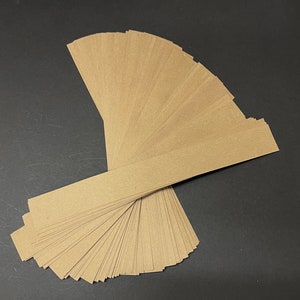 DESTASH Kraft Belly Bands - 500+ Paper Wraps for Products Cards Yarn ...