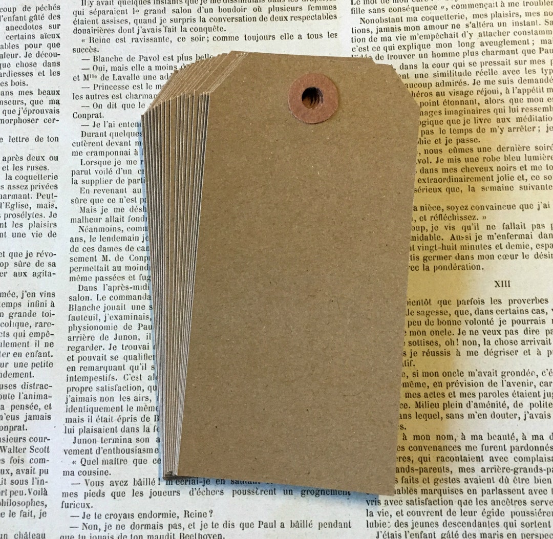 Large Kraft Tags - Size #5, 4.75" X 2.375" Economy Shipping Tags Etsy ...