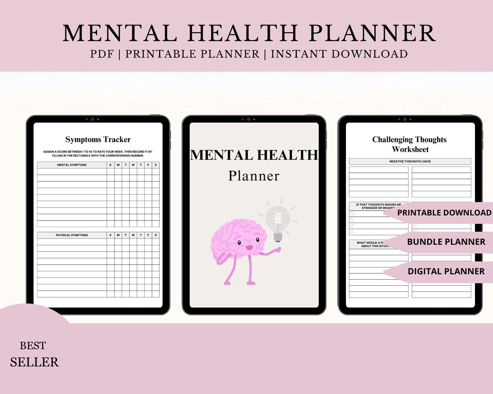 Mental Health Journal Bundle for Commercial Use Printable Journal and ...