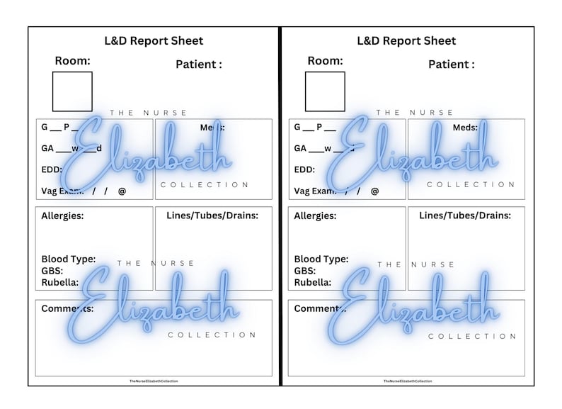Labor and Delivery Report Sheet - Etsy