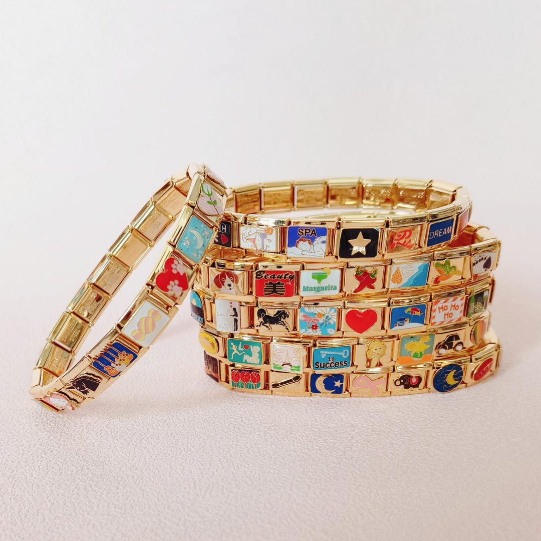 Italian Bracelet, Vintage Italy Charms, Personalized Italian Bracelet ...