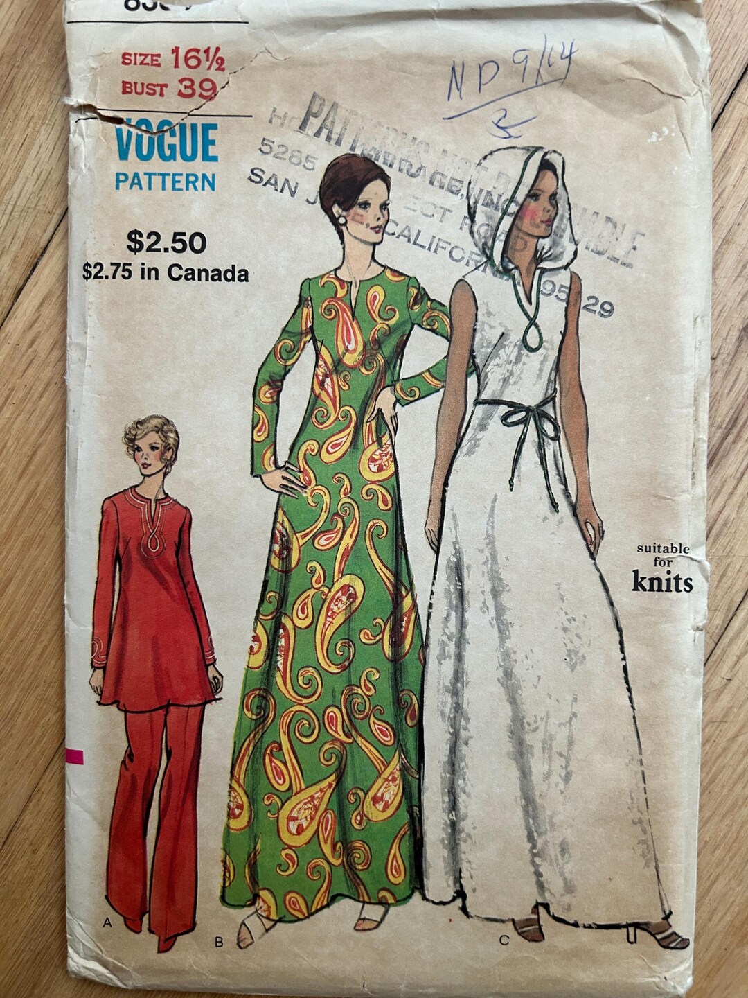 Vogue 8333 Misses' Cover-up and Pants - Size 16.5 - Etsy
