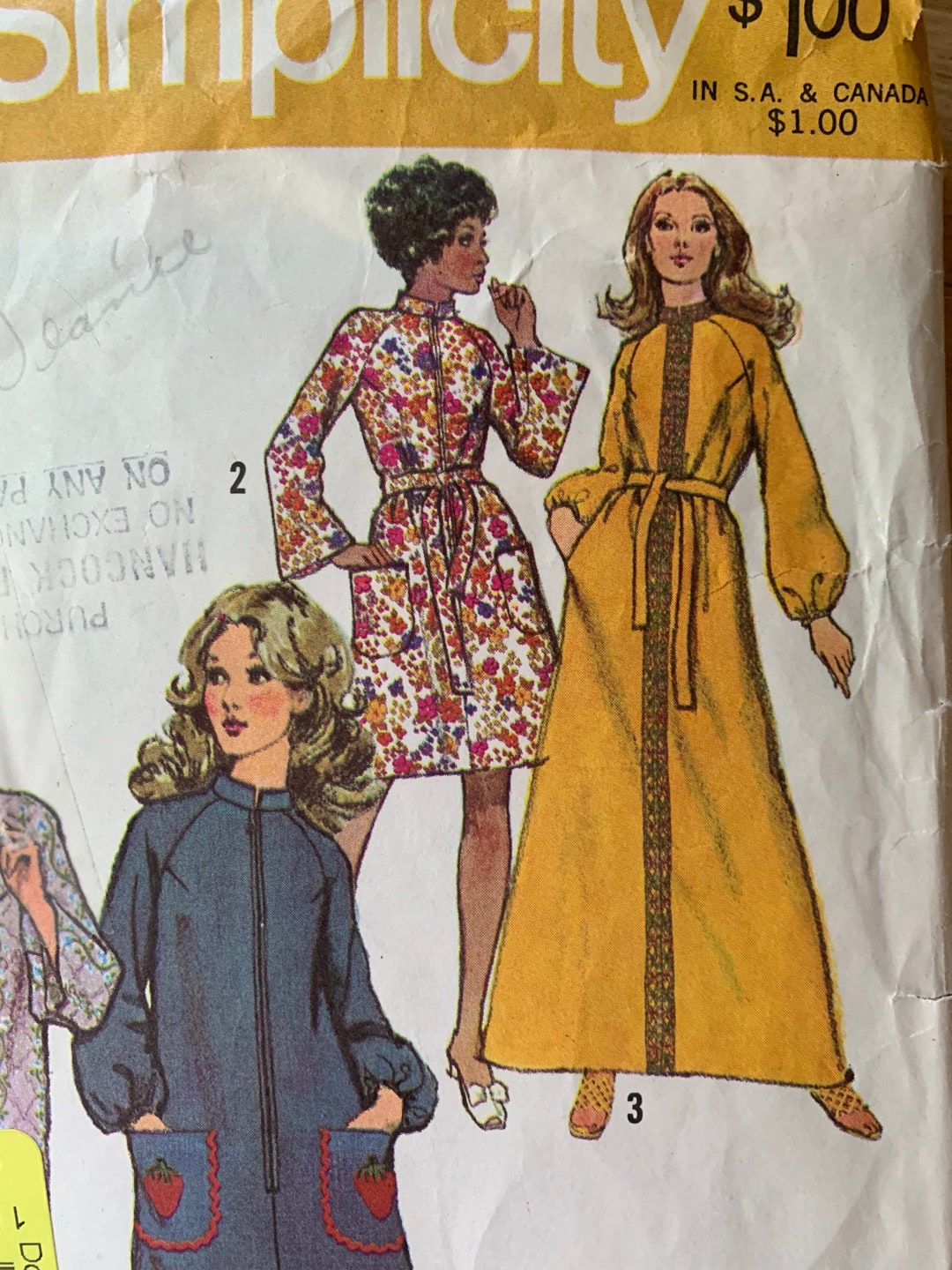 Simplicity 6078 Misses' Robe Large - Etsy