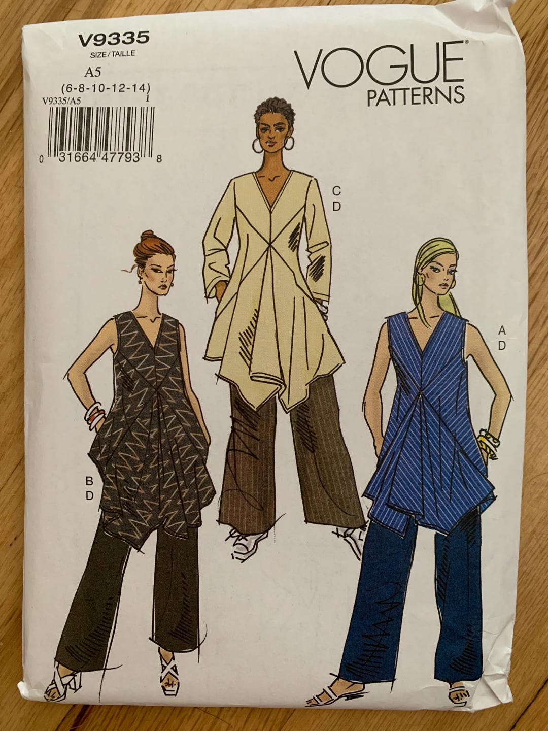 Vogue 9335 Draped Tops - Uncut Sizes 6-14 - Etsy