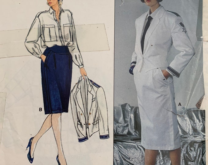 Vogue 1345 Paris Original Designer Claude Montana Jacket, Skirt, and ...