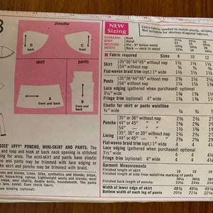 Simplicity 8533 Misses' Poncho and Pants Size 14 - Etsy