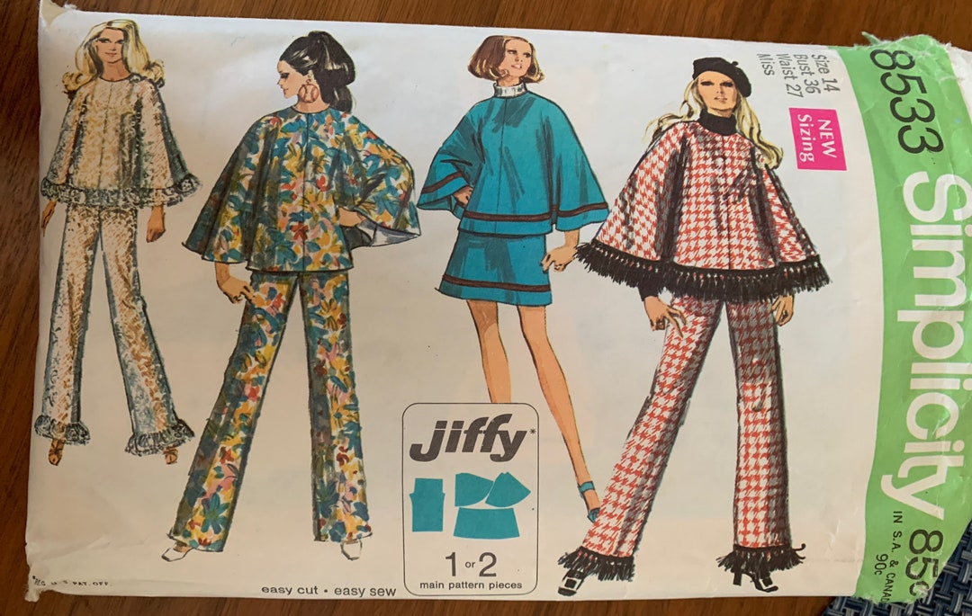 Simplicity 8533 Misses' Poncho and Pants • Size 14 - Etsy