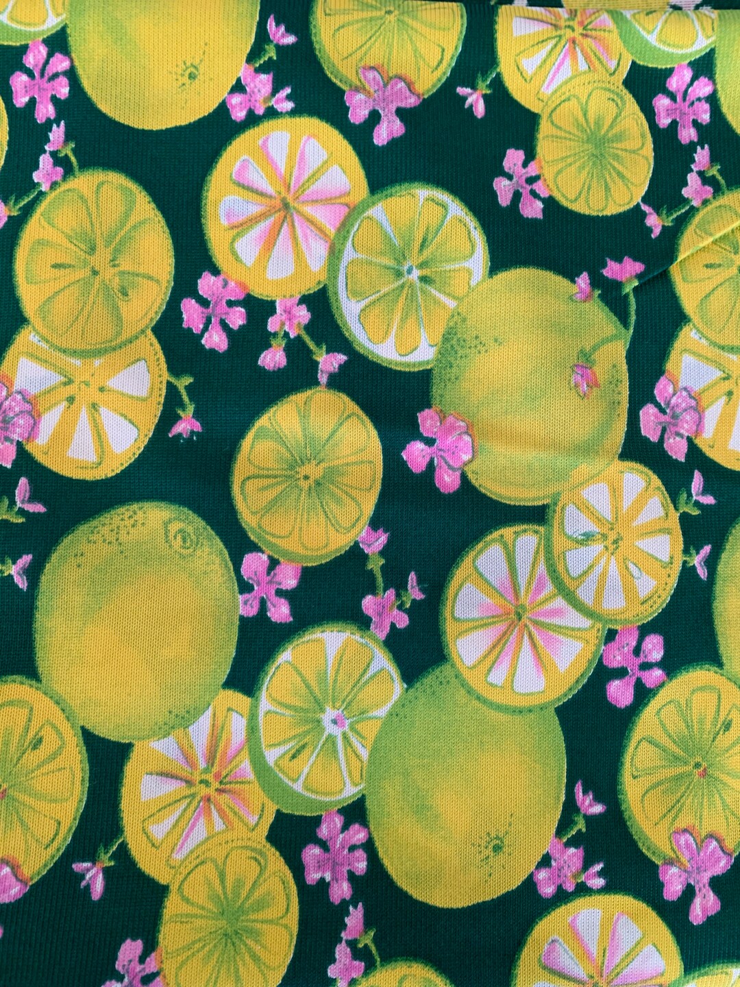 Vintage 70s Lemon Knit Fabric - Etsy
