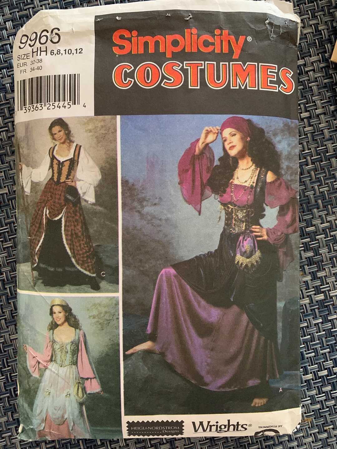 Uncut Maiden, Gypsy, Princess Costume Pattern Simplicity 9966 Adult ...