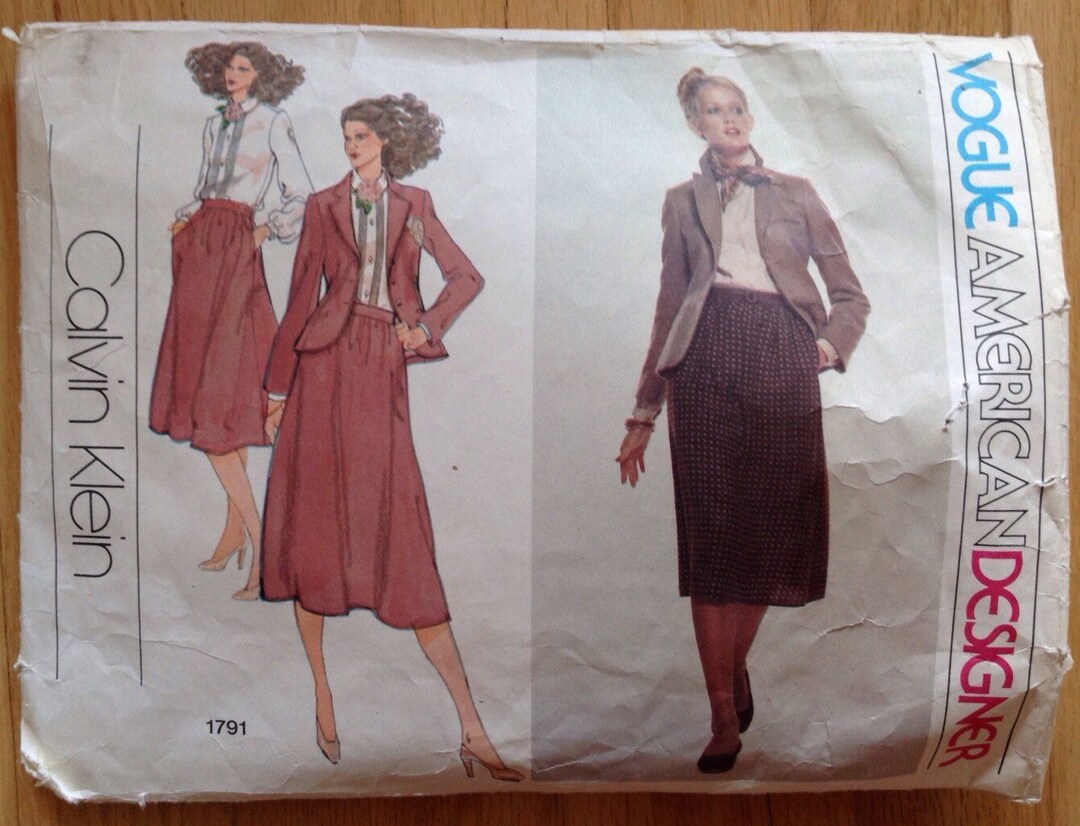 Vogue American Designer 1791 Calvin Klein Misses' Jacket, Skirt and ...