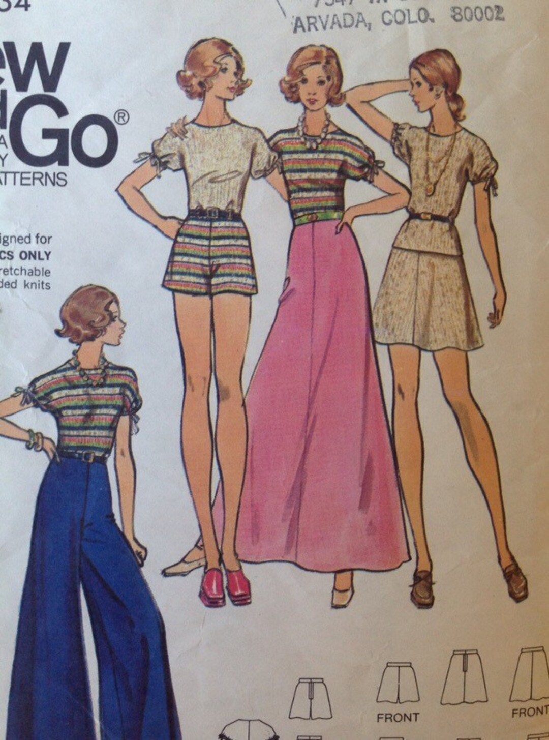 Vintage 70's Butterick 6956 Dress, Tunic and Pants Size 12 - Etsy