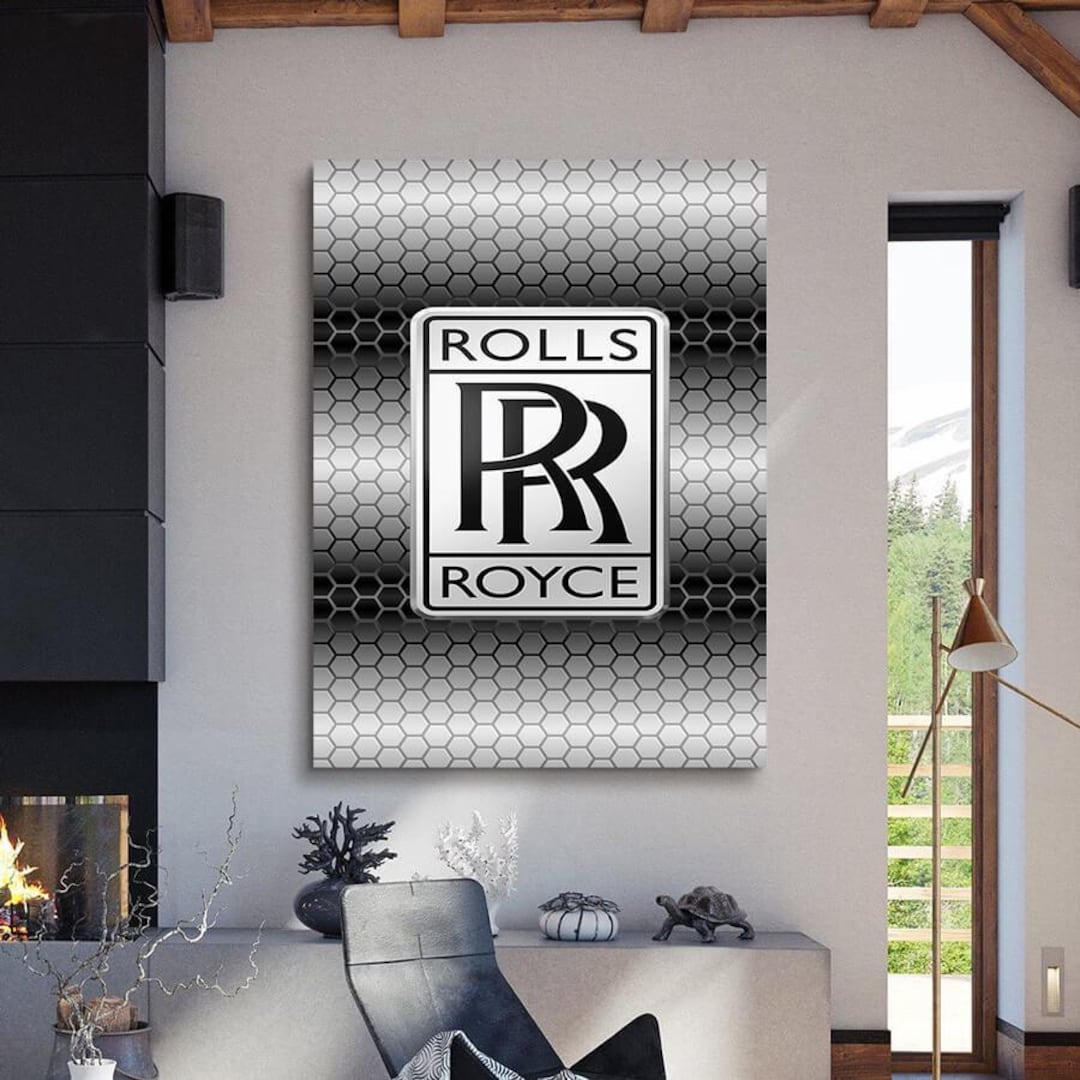Rolls Roys Logo Canvas or Acrylic Glass Effect Wall Art Rolls Royce ...