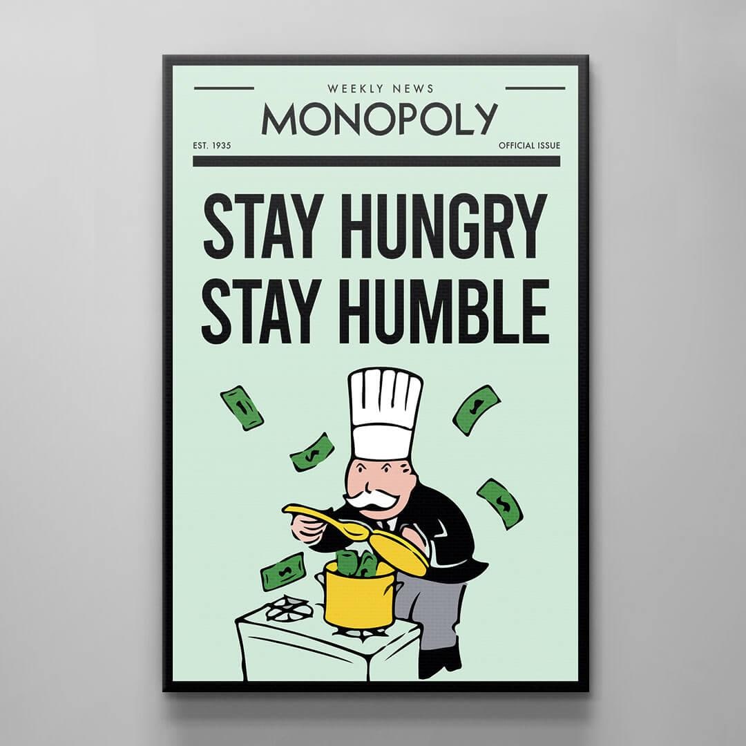 Stay Hungry Stay Humble Success Canvas Wall Art Inspirational Acrylic ...