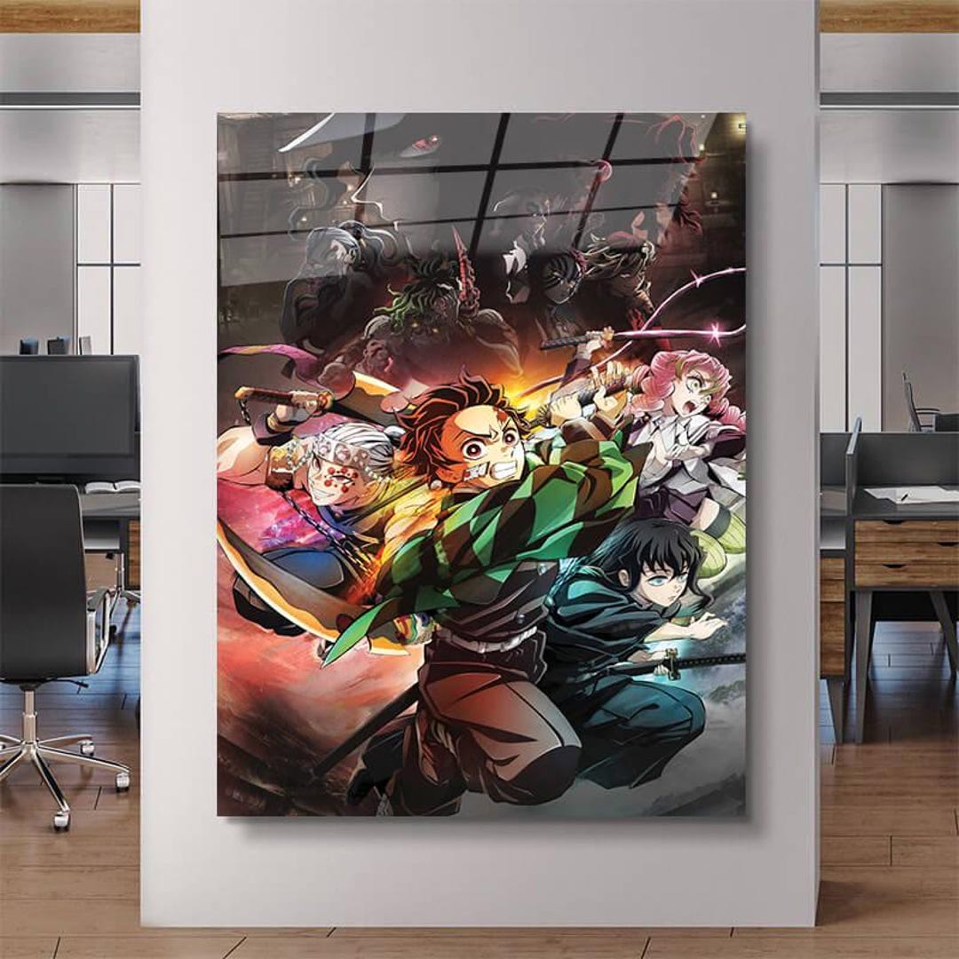 Demon Slayer Kimetsu No Yaiba Wall Art Vibrant Colour Print Anime ...