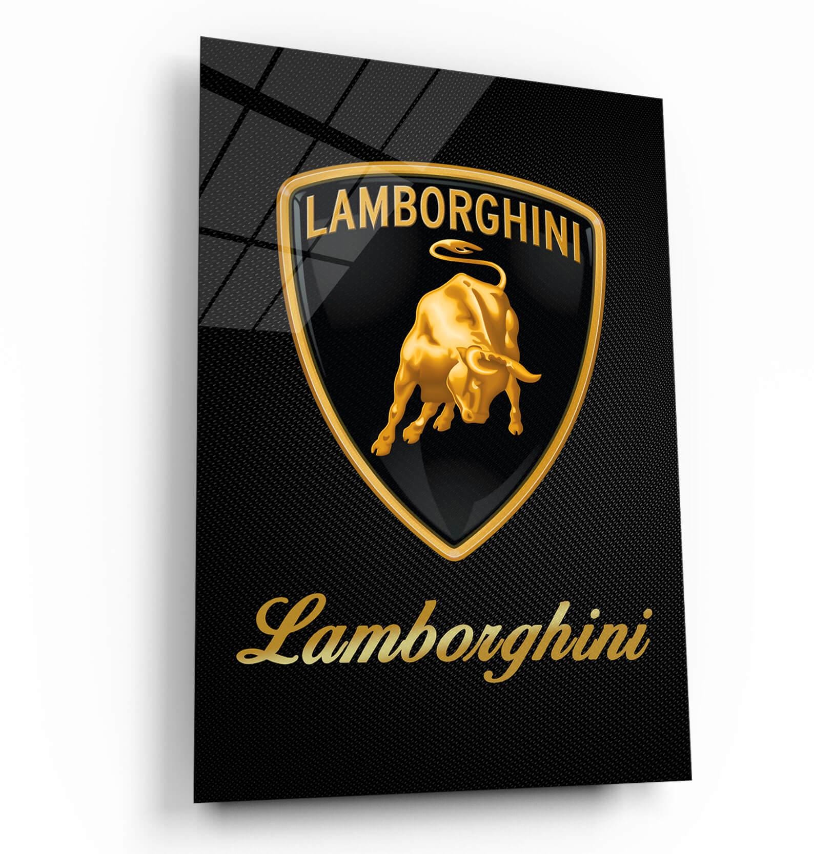 Lambo Logo Car Canvas or Acrylic Wall Art Lambo Print Inspirational ...
