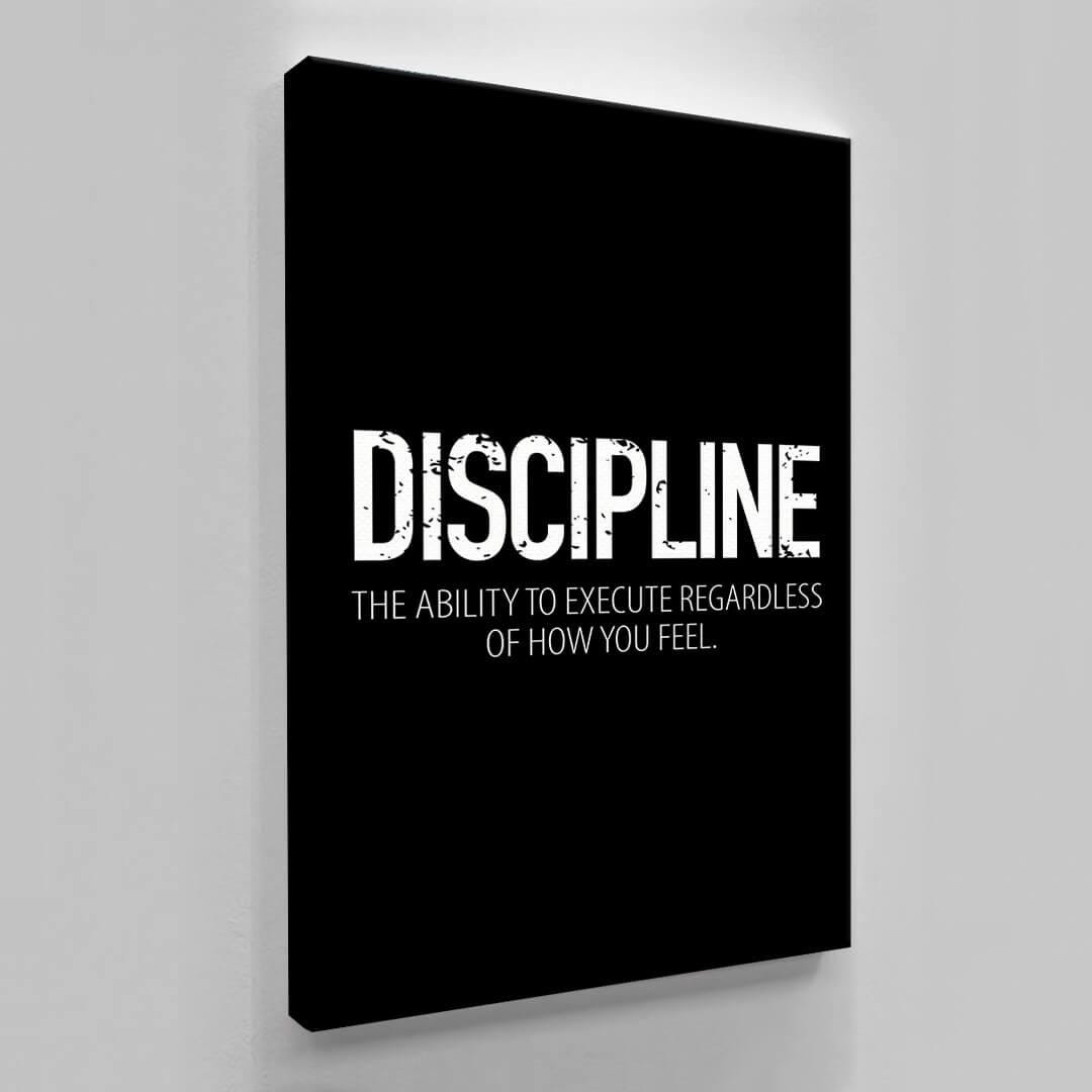 Discipline Noun Motivational Quotes Canvas Wall Art Entrepreneur ...