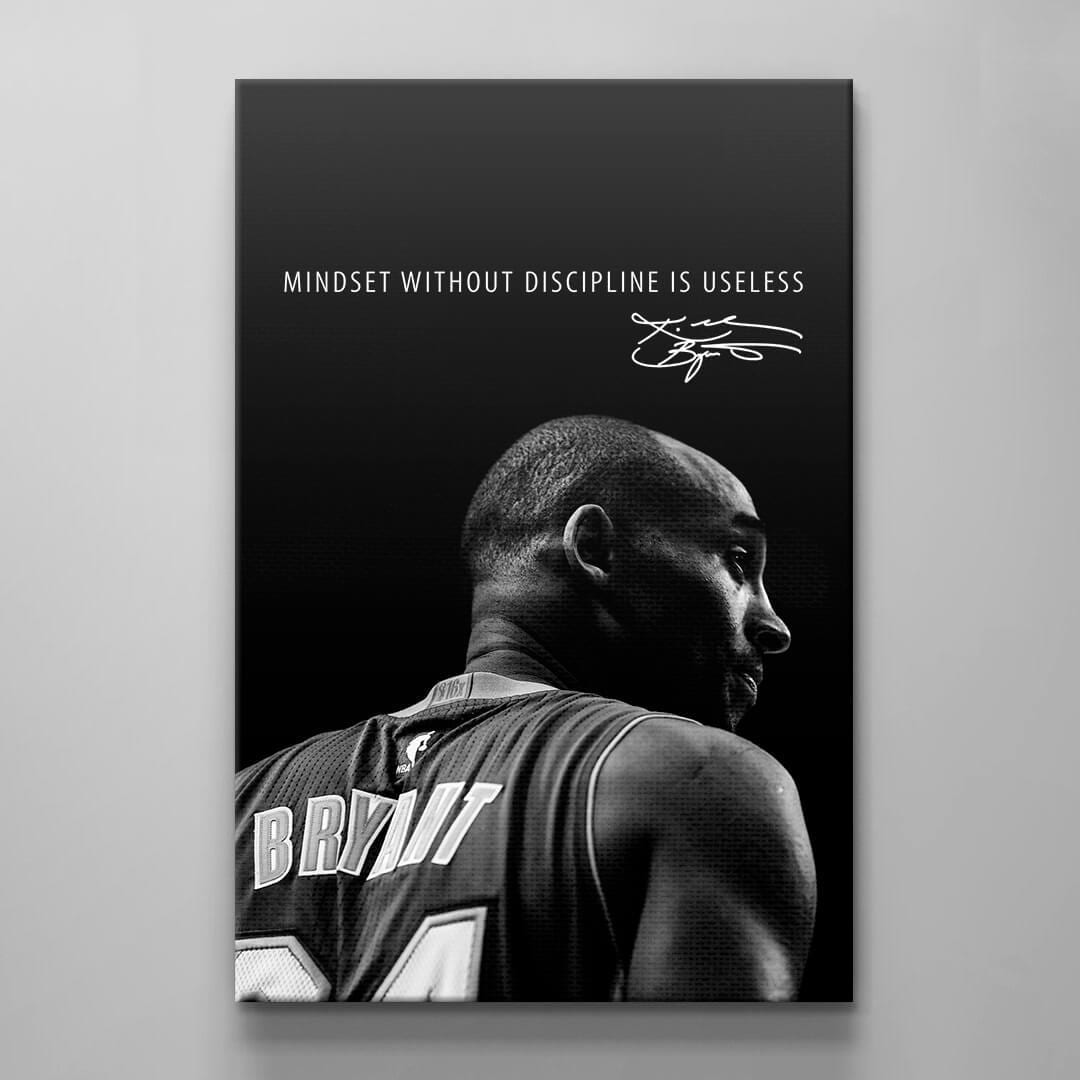 Kobe Bryant Mindset Motivational Quotes Canvas Wall Art Discipline Noun ...