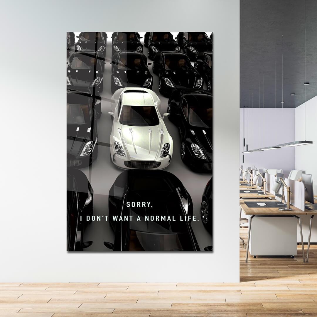 I Don't Want A Normal Life Canvas Wall Art Inspirational Acrylic Glass ...