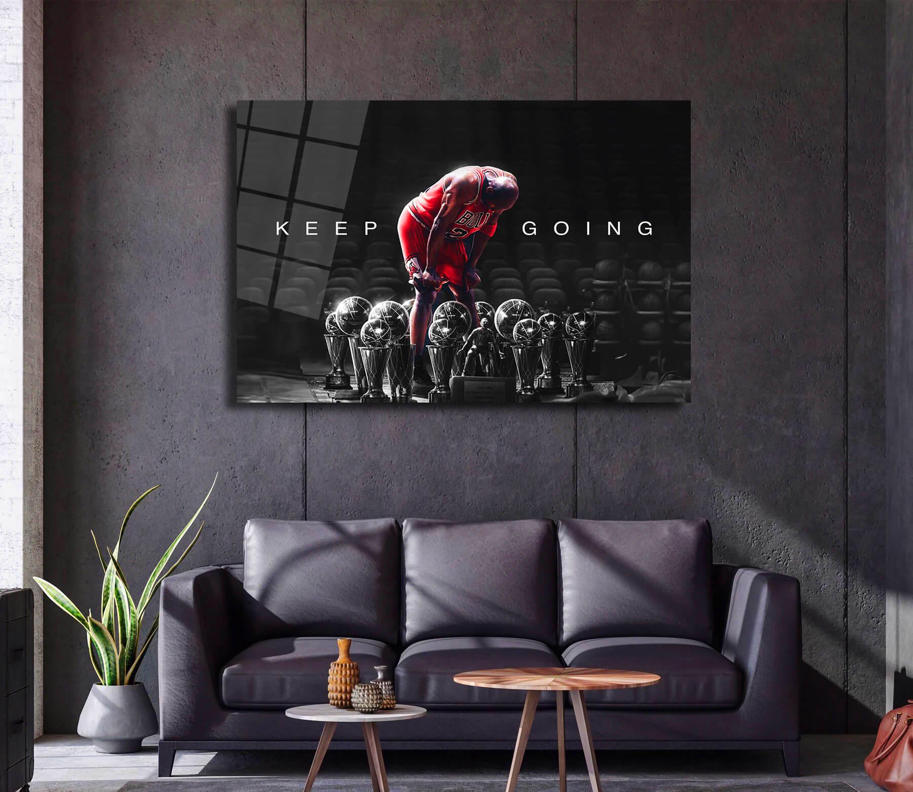 Motivational Gym Art: Keep Going Quote, Basketball Success - USA Made ...