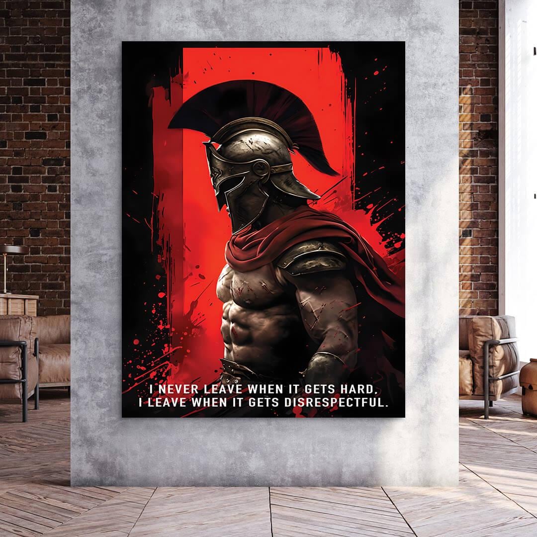 Spartan Warrior Motivation Quote: Acrylic or Canvas Wall Art - Etsy