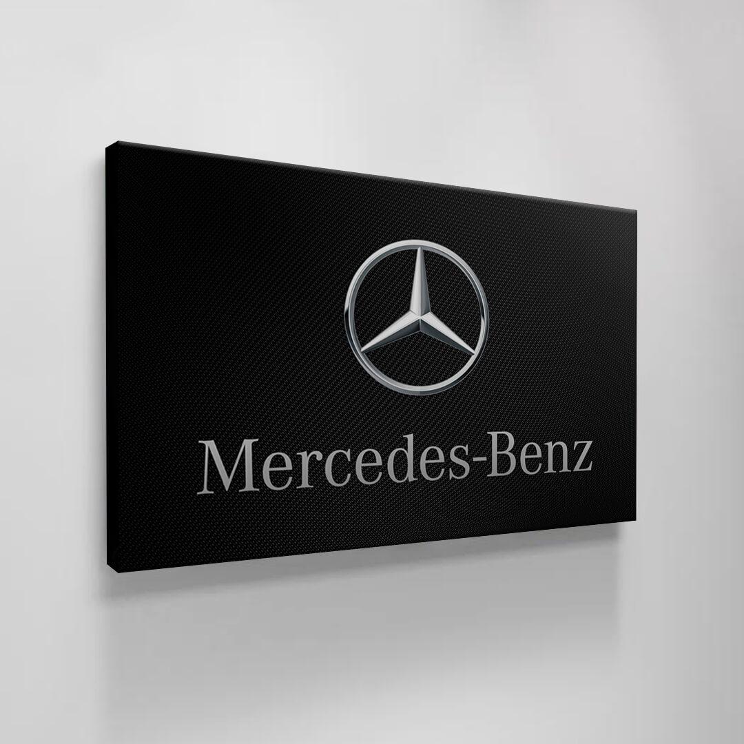 Mercedes-benz Logo Carbon Canvas or Acrylic Art Home or Office Art ...