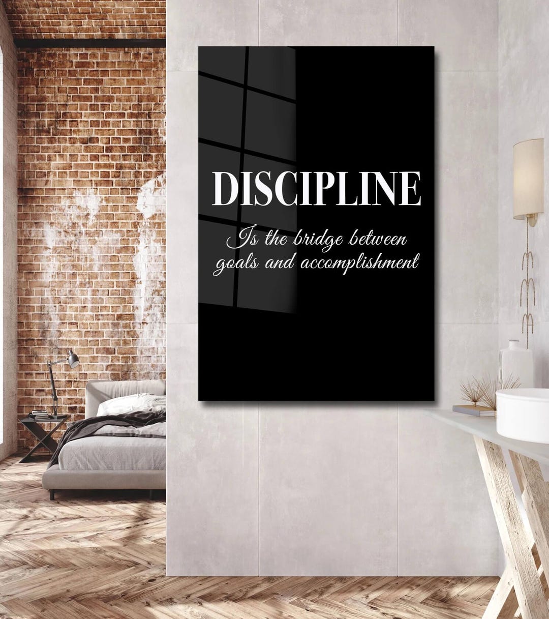 Discipline Noun Motivational Quotes Canvas Wall Art Entrepreneur ...