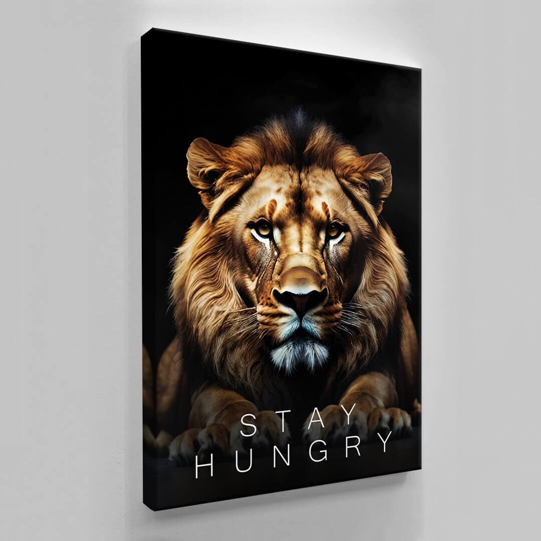 Stay Hangry Lion Motivational Text Business Wall Decor Lion Acrylic ...