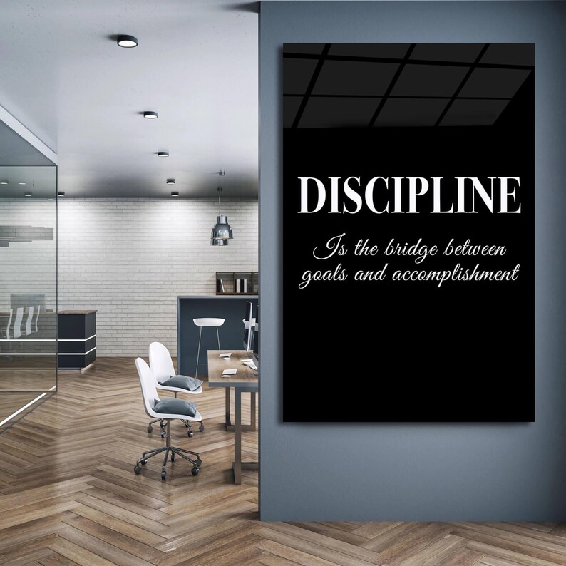 Discipline Noun Motivational Quotes Canvas Wall Art Entrepreneur ...