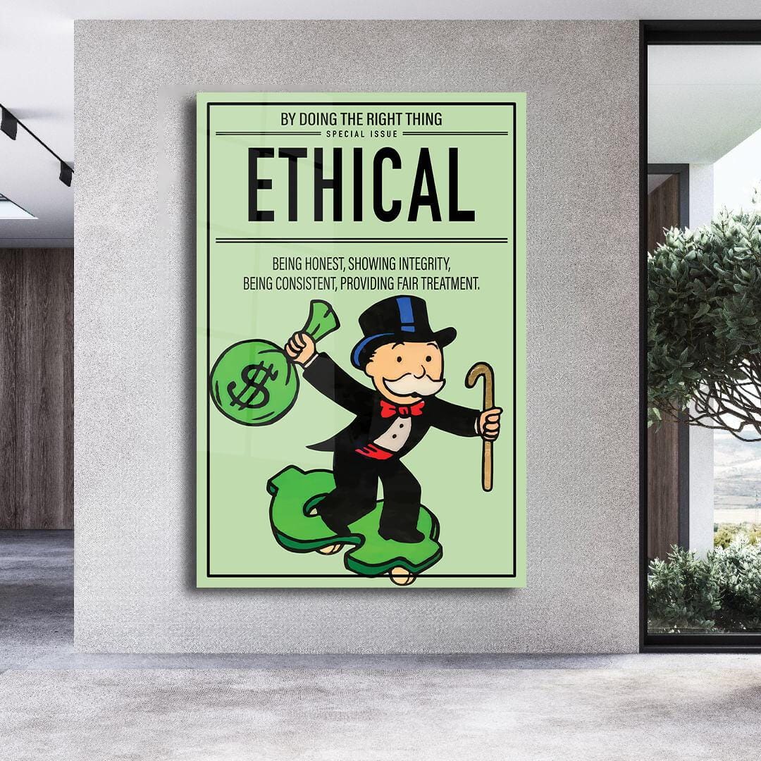 Ethical Quotes Canvas Wall Decor Inspirational Acrylic Art Office Wall ...