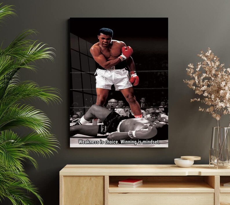 Muhammad Ali Motivational Canvas Art: Winning Mindset Gym Poster - Etsy