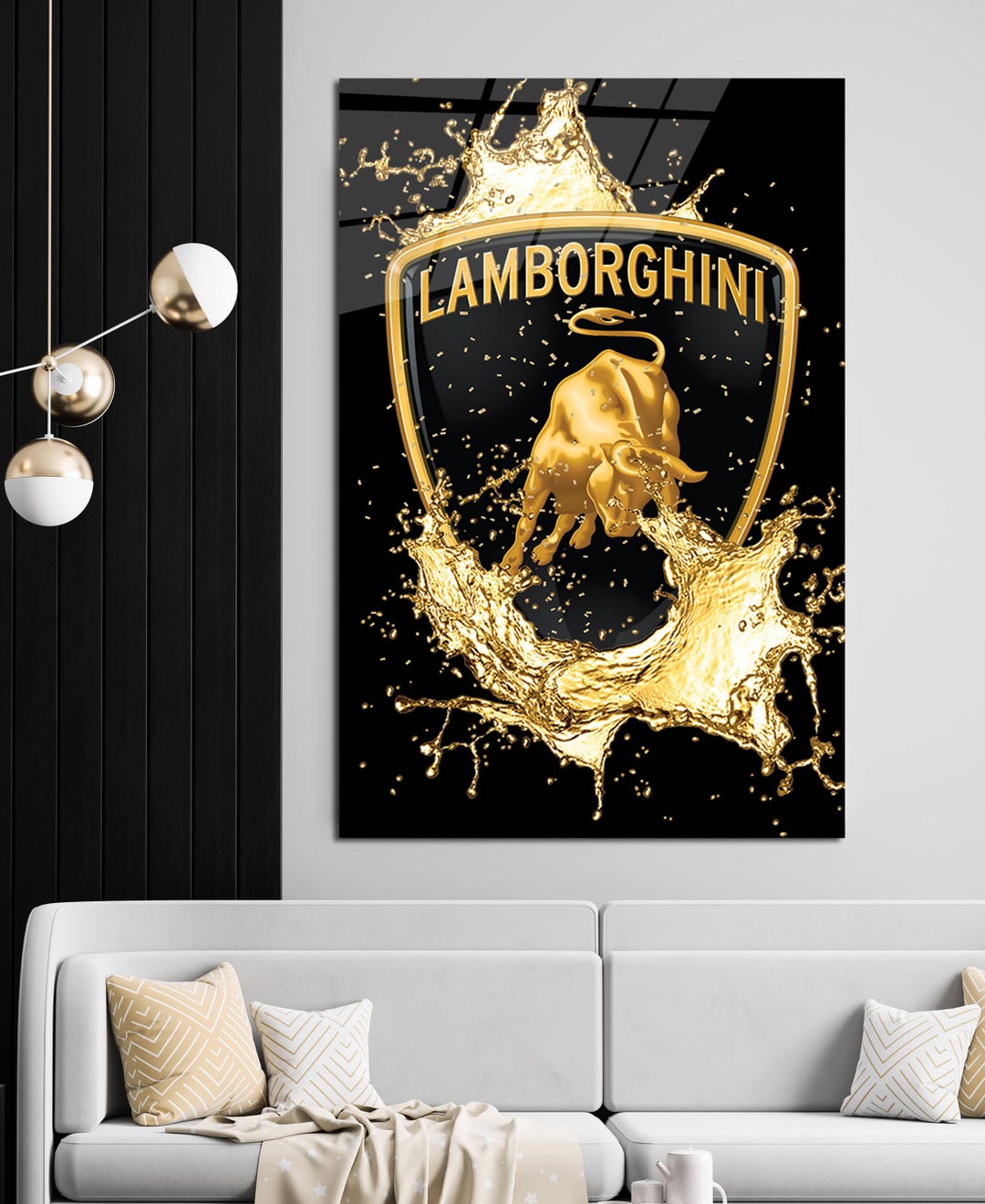 Lambo Logo Car Canvas or Acrylic Wall Art Lambo Print Inspirational ...