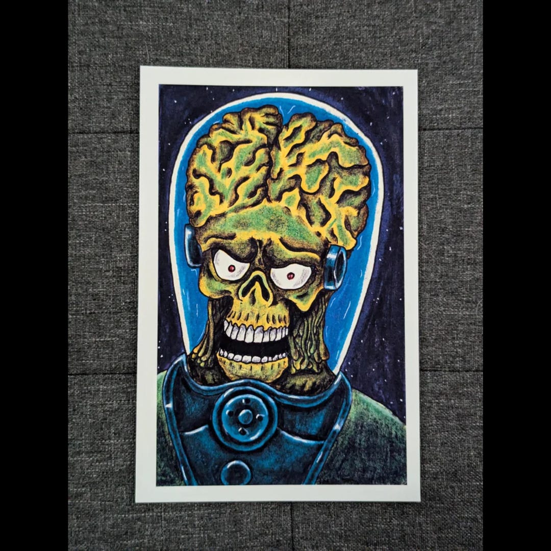 ACK ACK- Mars Attacks Original Art Print - Etsy