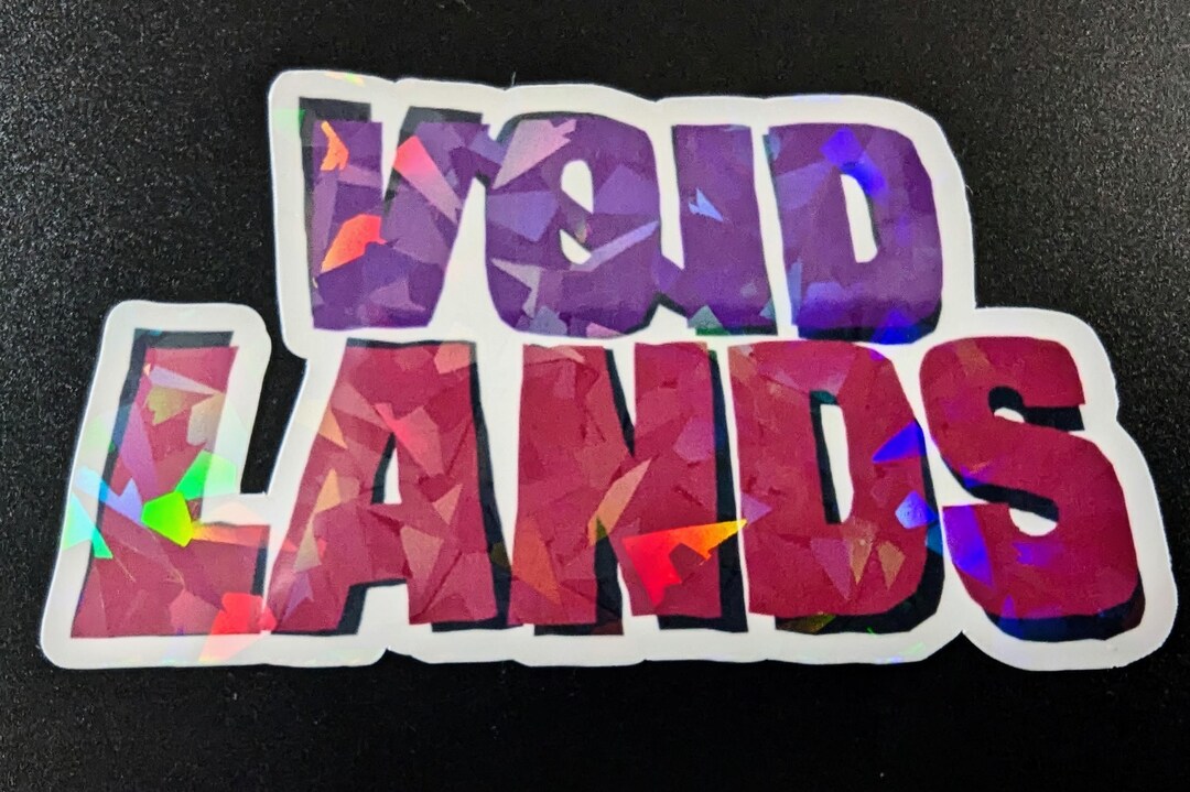 VOID LANDS Comic Logo Shattered Holographic Laminated Vinyl Sticker 2x4 - Etsy