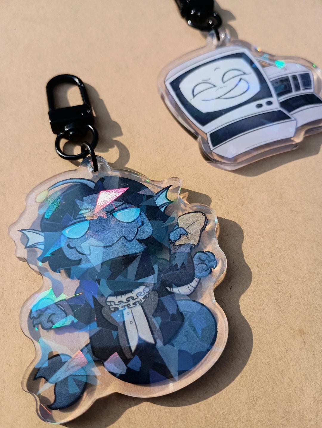 Roblox Pressure Holographic Acrylic Keychains - Sebastian Solace and ...