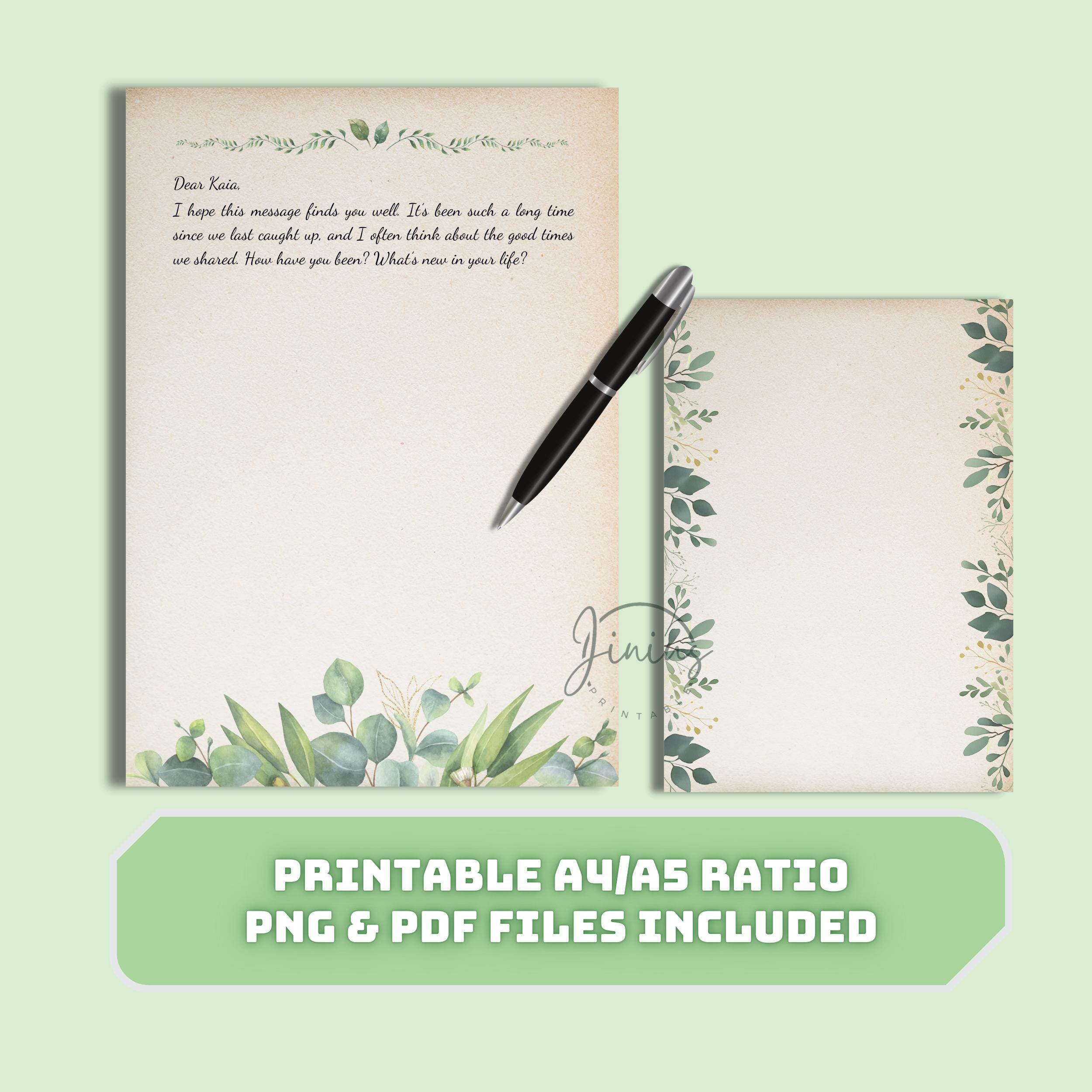 10 Printable Vintage Botanical Stationery Rustic Paper Letter Paper ...