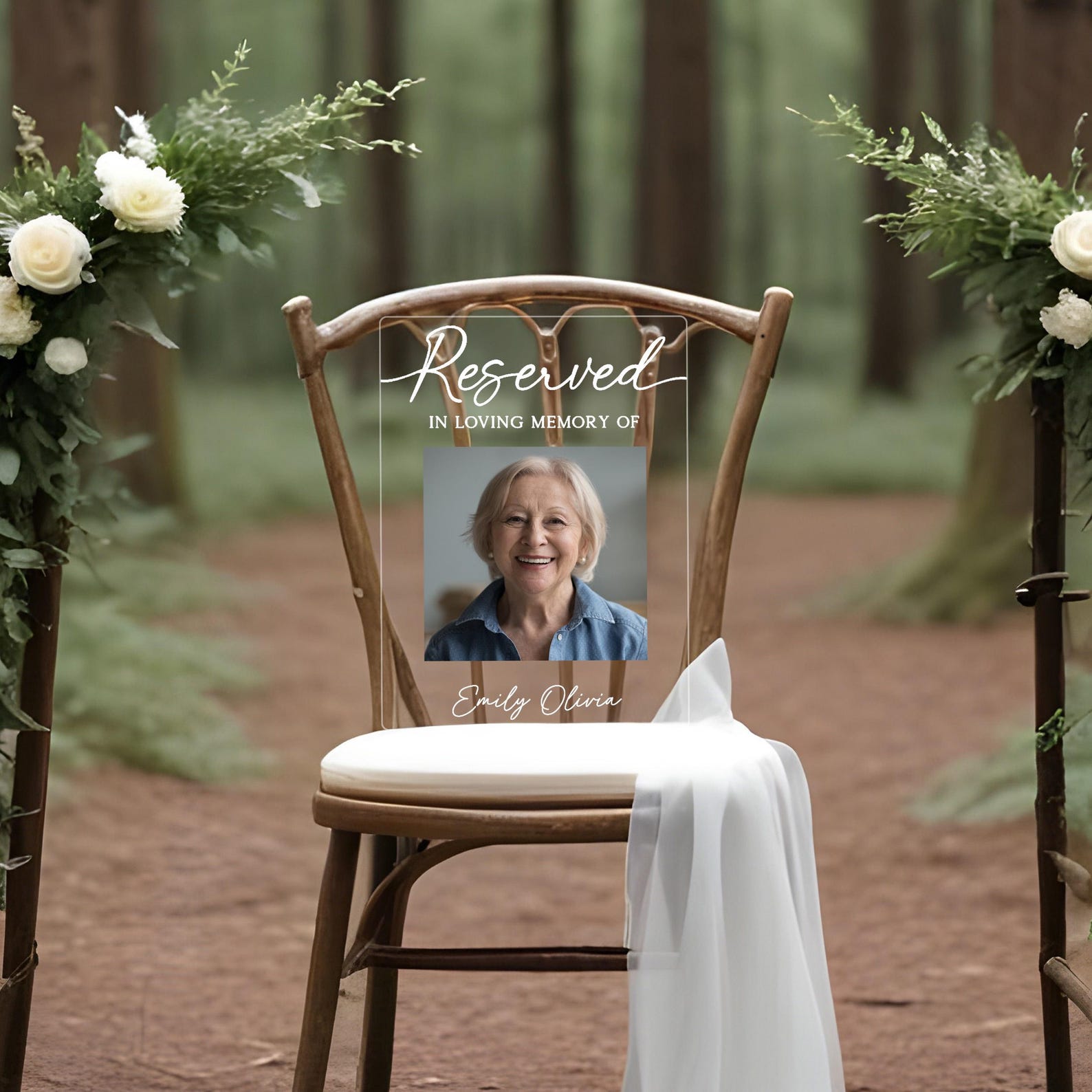 Reserved Memorial Sign, Personalized Memorial Plaque, in Loving Memory ...