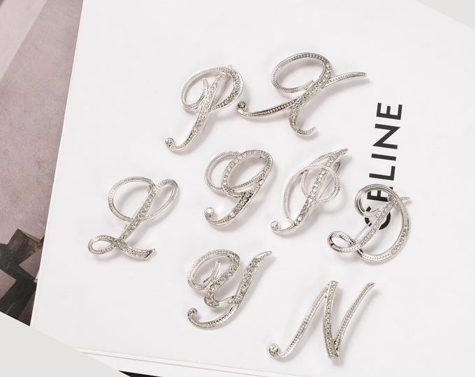 Custom Crystal Name Brooches Pins,personalized Name Brooch Pin ...