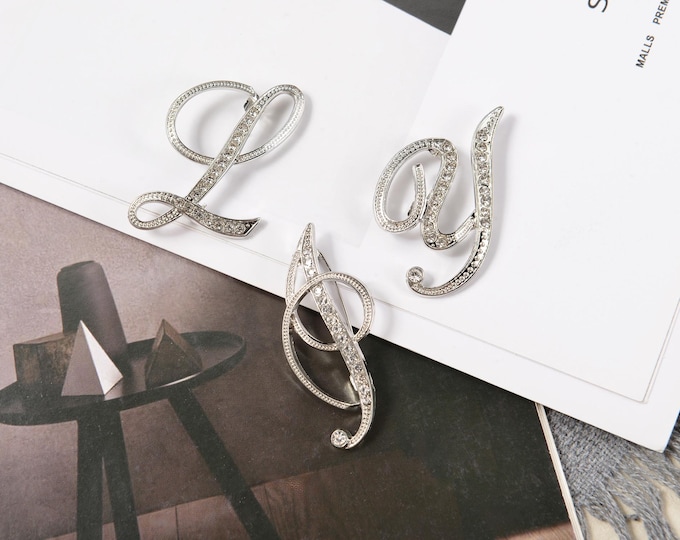 Custom Crystal Name Brooches Pins,personalized Name Brooch Pin ...