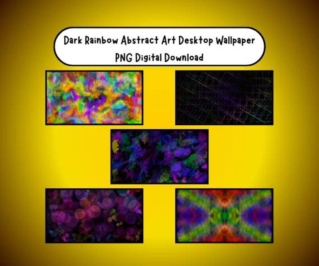 Dark Rainbow Abstract Desktop Backgrounds 5 Color Variants Vibrant High ...