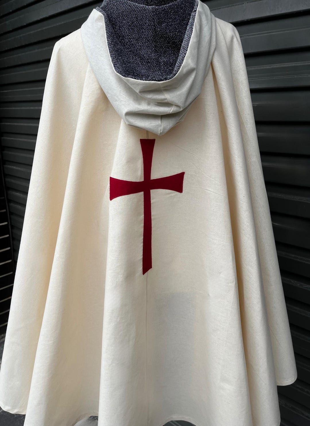 Medieval/ Knights Templar Natural/ White Cloak and Tunic With Lined ...