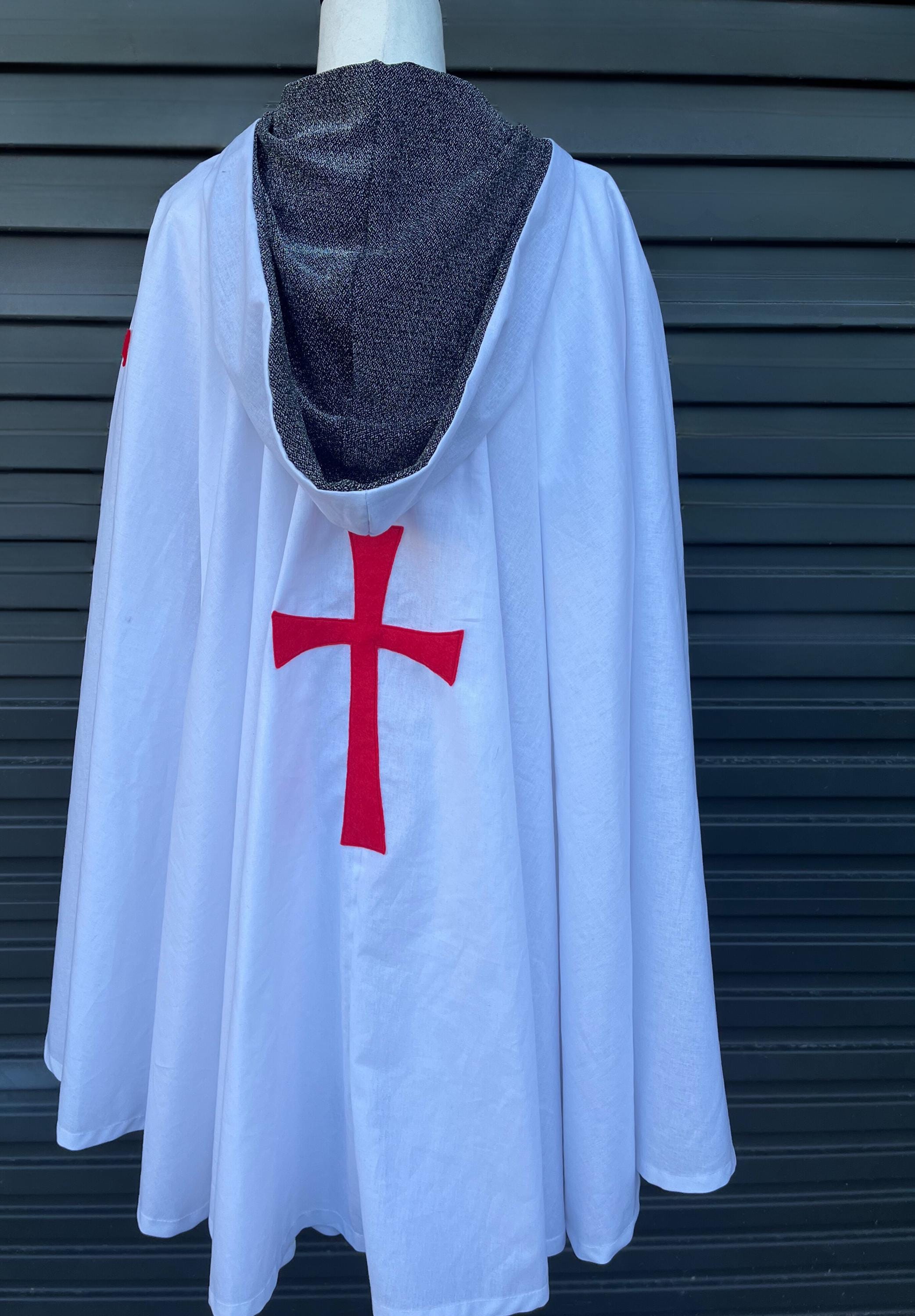 Medieval/ Knights Templar Natural/ White Cloak and Tunic With Lined ...