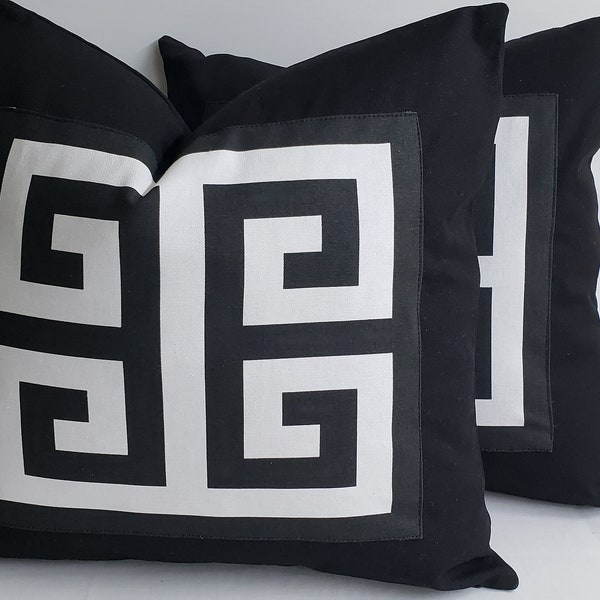 Greek Key Pillow - Etsy