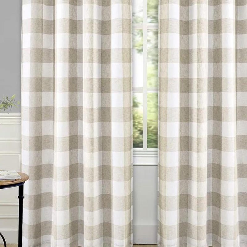 Check Curtains - Etsy