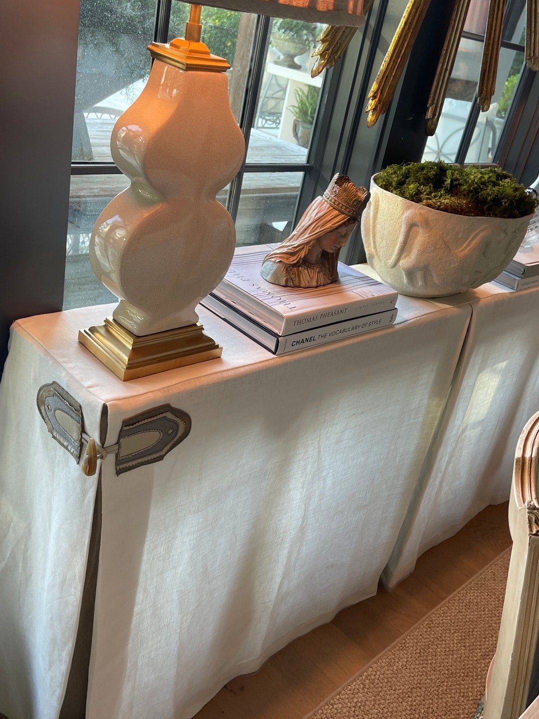 High End Linen Rectangular Tableskirt With Side Toggles From Kravet ...