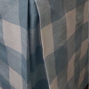 Sage Green Buffalo Check Bedskirt, Plaid Bed Skirt, Tailored Pleats ...